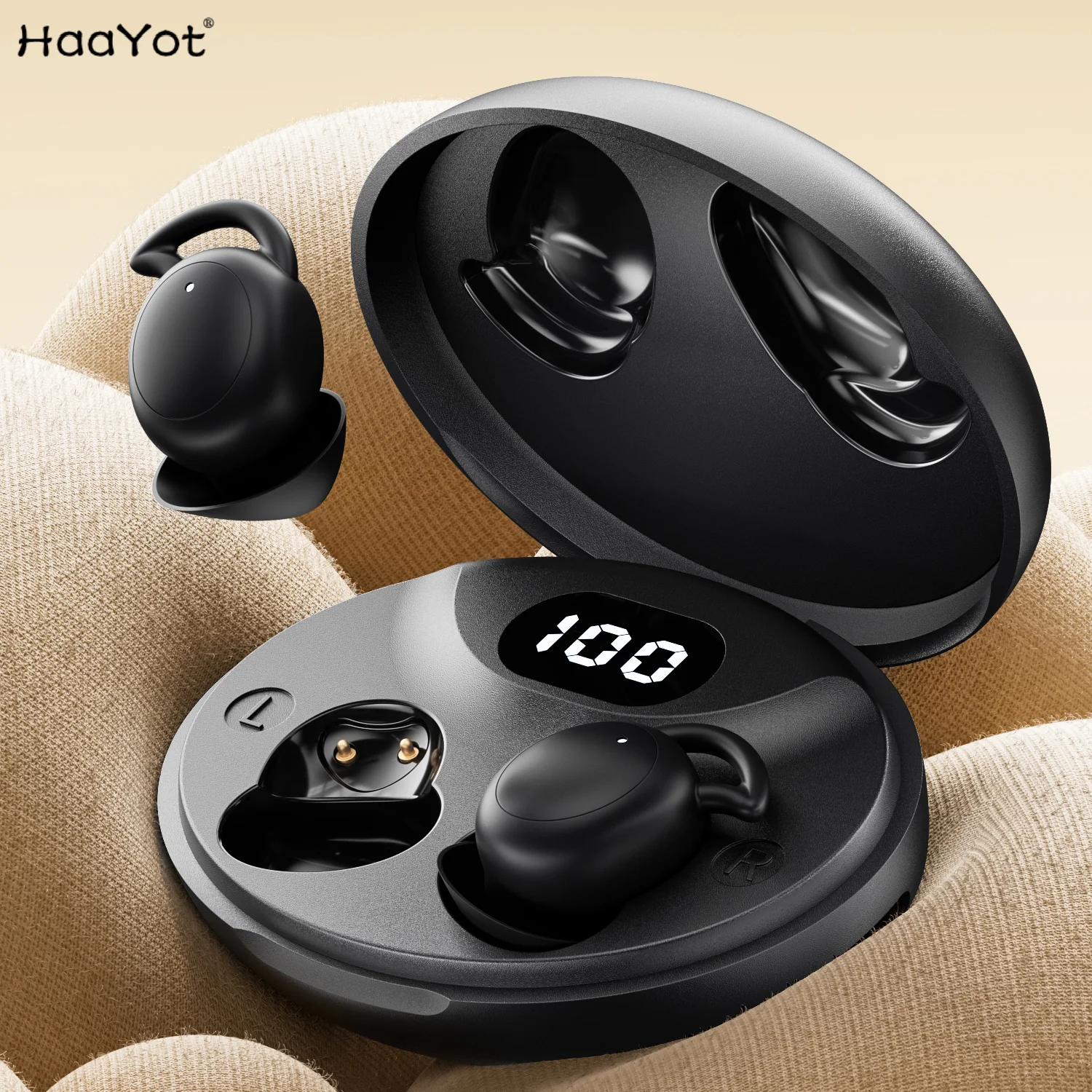 Fones-de-ouvido-sem-fio-para-dormir-pequeno-fone-de-ouvido-invis-vel ...