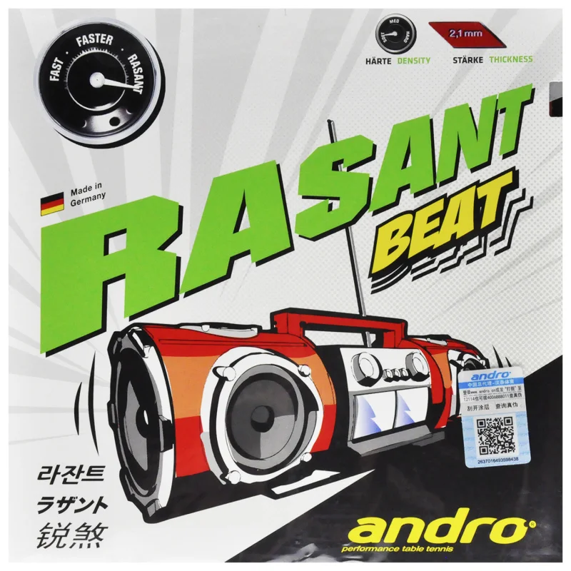 Original-Andro-Table-Tennis-Rubber-Rasant-Beat-Powergrip-Pimples-In ...