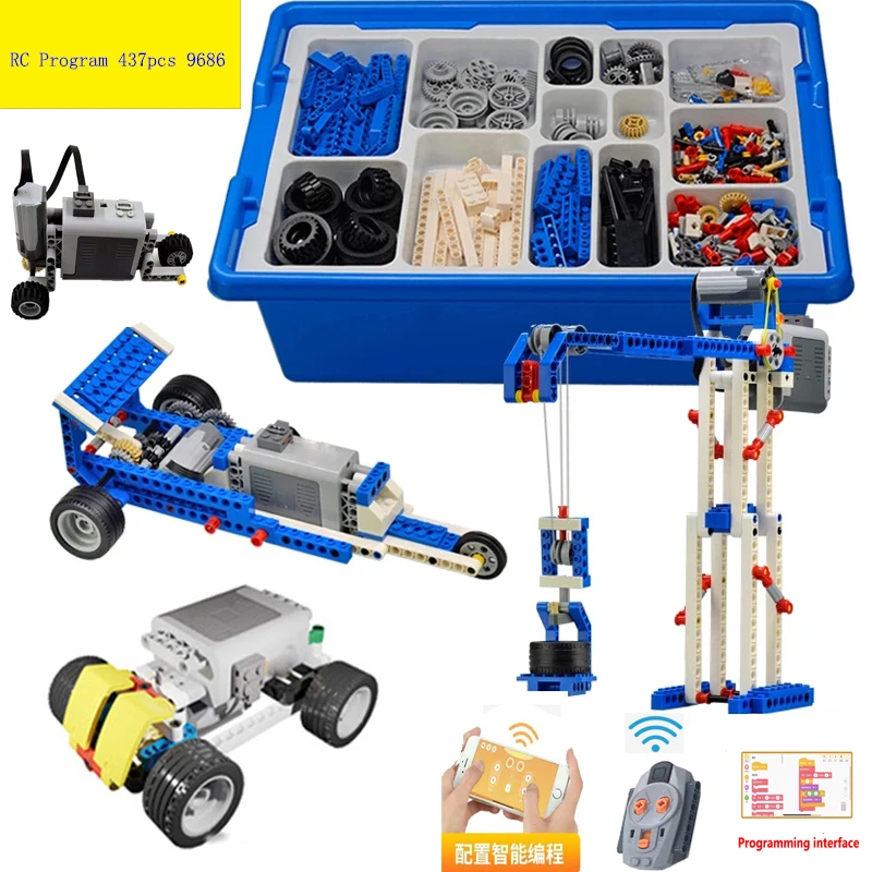 437pcs-9686-RC-App-Program-Technical-Robotics-Building-Blocks-Compatible-lego-9686-Educational ...