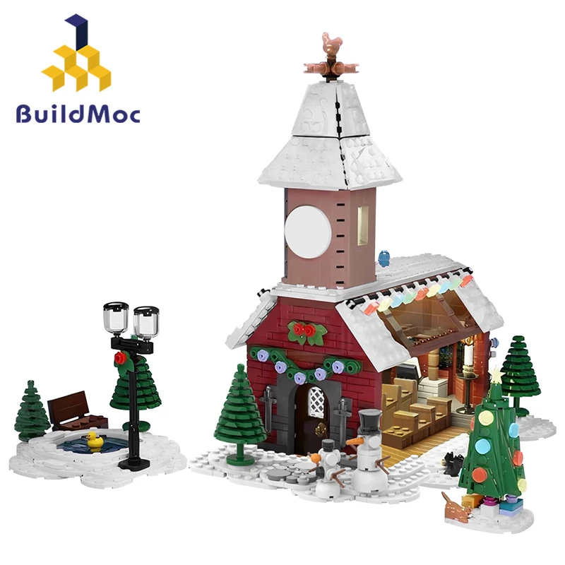 MOC-Winter-Village-Building-Blocks-Set-Christmas-House-Bricks-Blocks ...