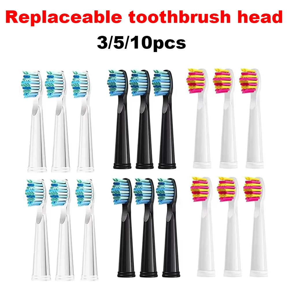 NEW 3/5/10 pcs Fairywill Replacement Toothbrush Heads for FW-507/508 ...