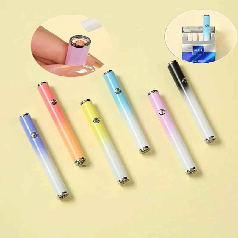 New-Design-Windproof-Cigarette-Lighter-Colorful-Gradient-Vapors-USB ...