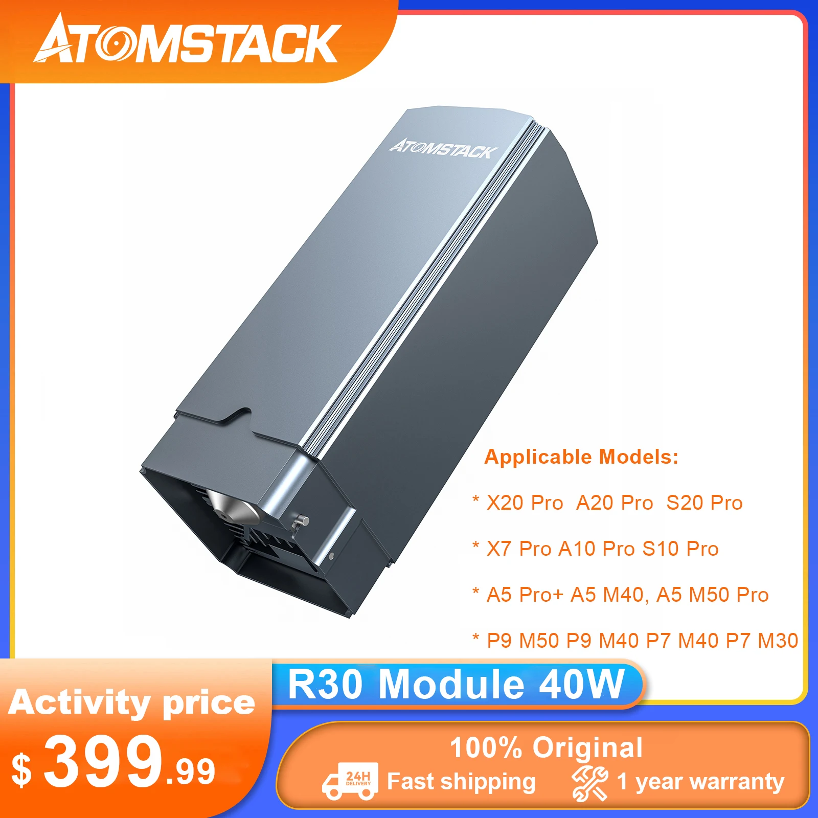 Atomstack R30 Infrared Laser Module 1064nm Laser Head Engraving Metals ...