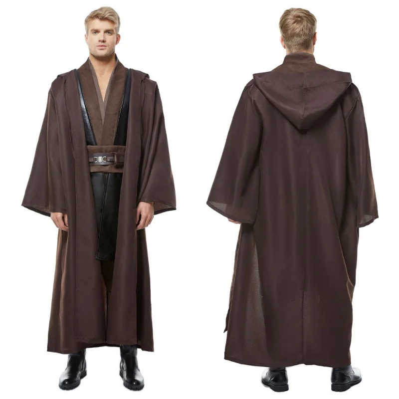 Anakin-Skywalker-Outfit-Brown-Robe-Cloak-for-Men-Adult-Halloween ...