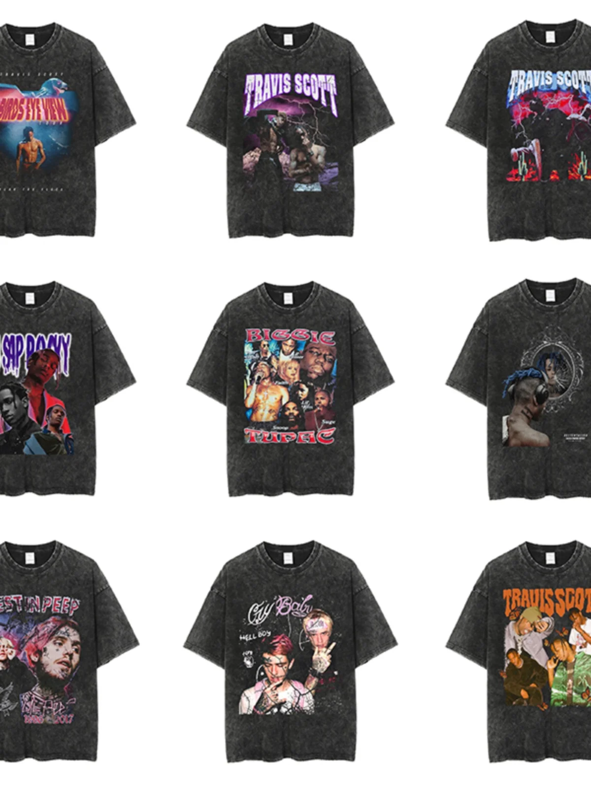 Rapper-Star-XXX-Tentacion-TRAVIS-SCOTT-T-Shirt-Women-Man-Cotton-Washed ...