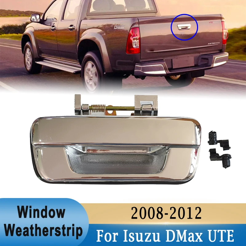For-Isuzu-DMax-UTE-2008-2012-Tailgate-Handle-Latch-Cover-Cap-Chrome ...