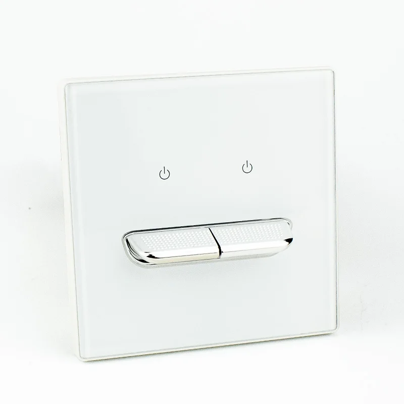 Avoir White Glass Push Botton Light Switch Led Indicator Electrical ...