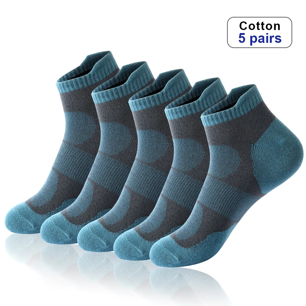5 Pairs High Quality Men Ankle Socks Breathable Cotton Sports Socks ...