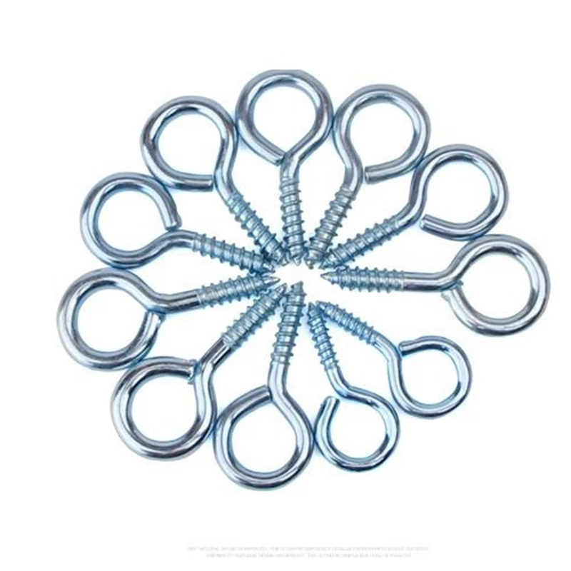 2.8*26mm 50pcs galvanized silver Eye Ring Pin Screw Rings Hand Tighten ...