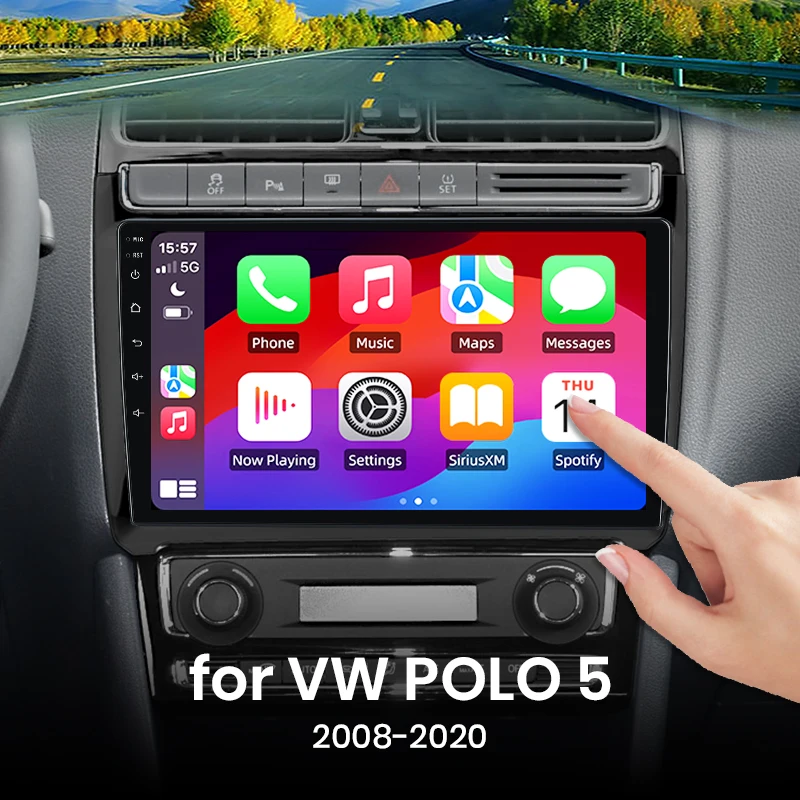 For VW Volkswagen POLO 5 sedan 2008-2020 CarPlay for Apple Android Auto ...
