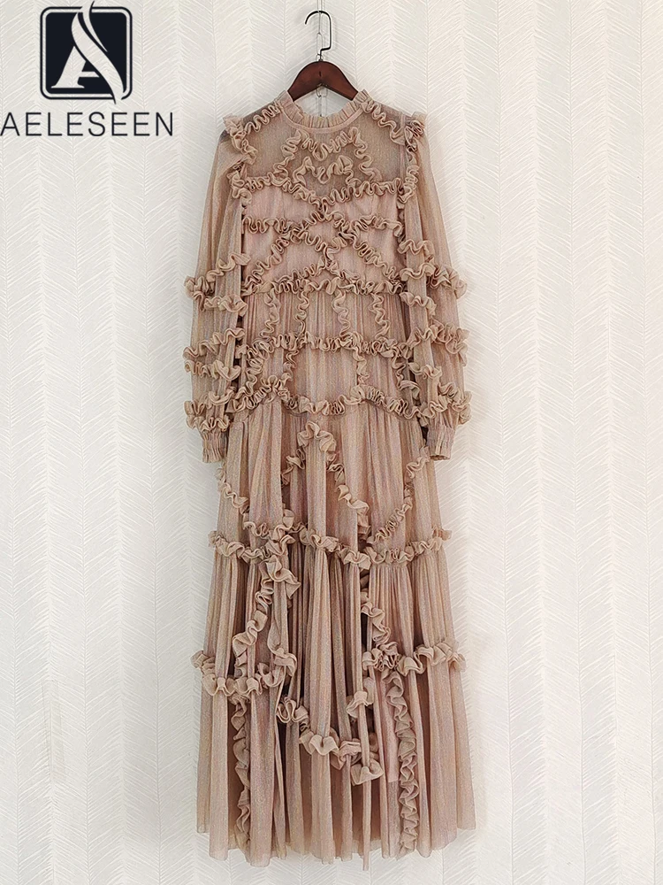 AELESEEN-Runway-Fashion-Long-Dress-For-Women-Spring-Autumn-Bling ...