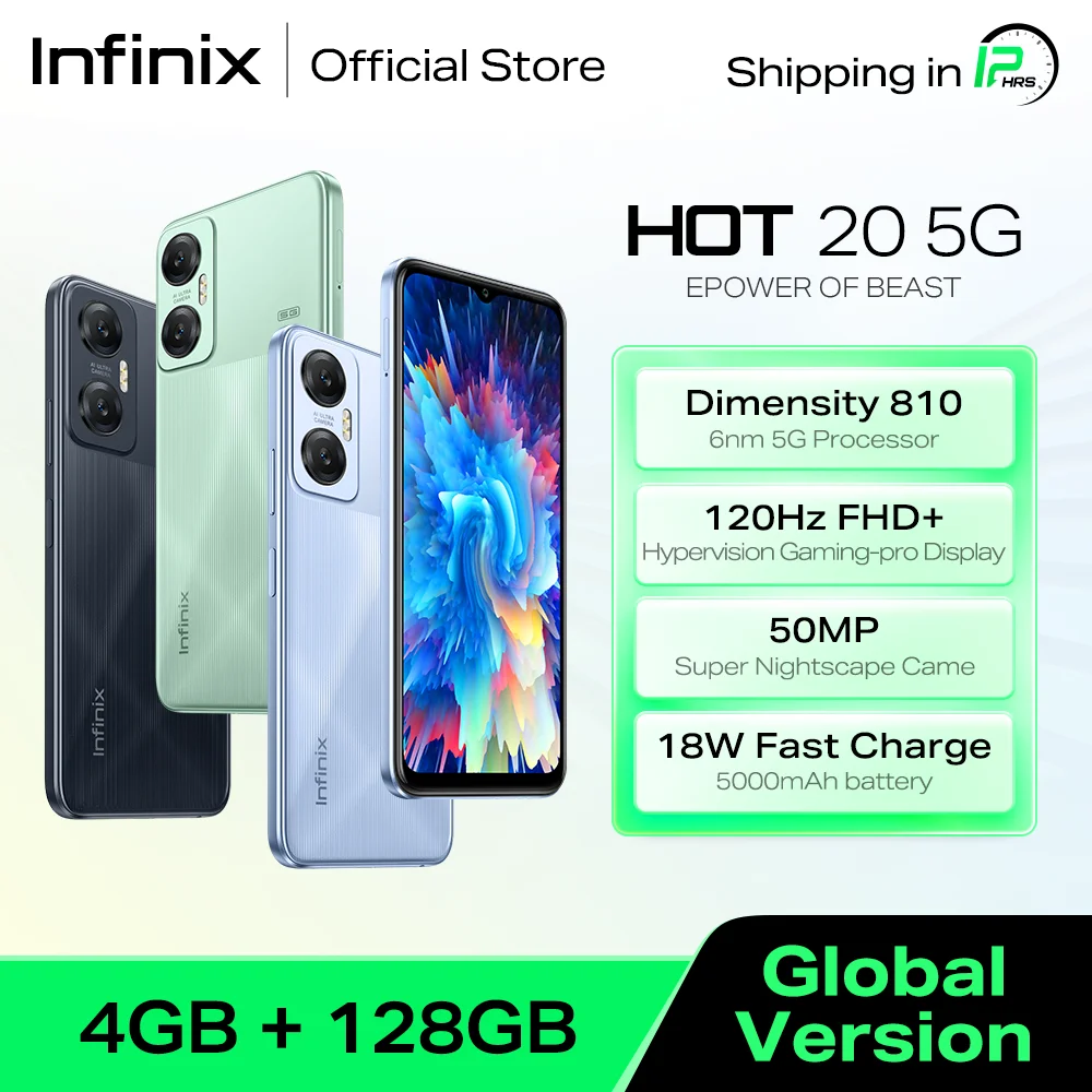 *World Premiere* infinix Hot 20 5G NFC Smartphone Dimensity 810 6nm 5G ...