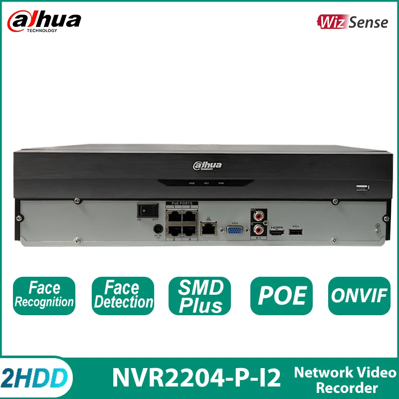 Dahua-NVR2204-P-I2-Max-12MP-4Channel-4PoE-2HDDs-WizSense-Network-Video ...