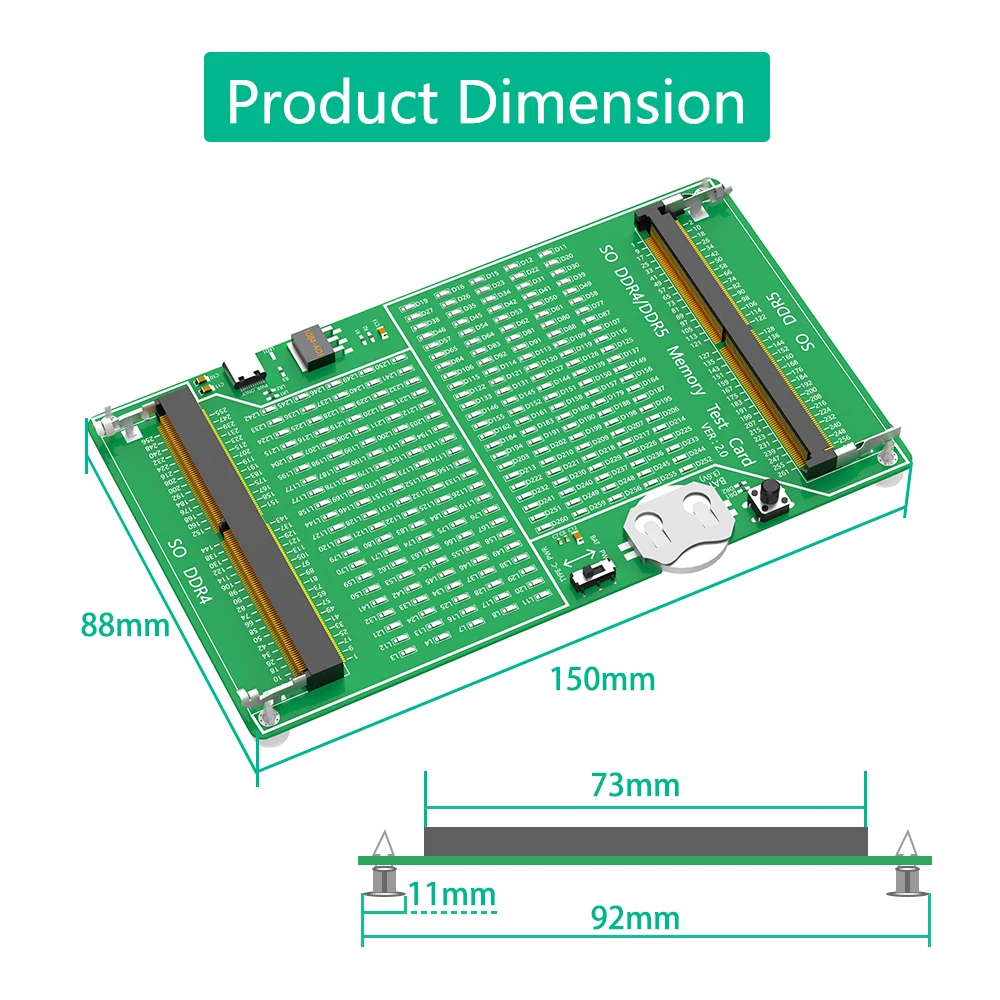 노트북 데스크탑 마더보드 메모리 슬롯 Ddr4 Ddr5 진단 수리 분석기 테스트 Sdram So Dimm 티몬