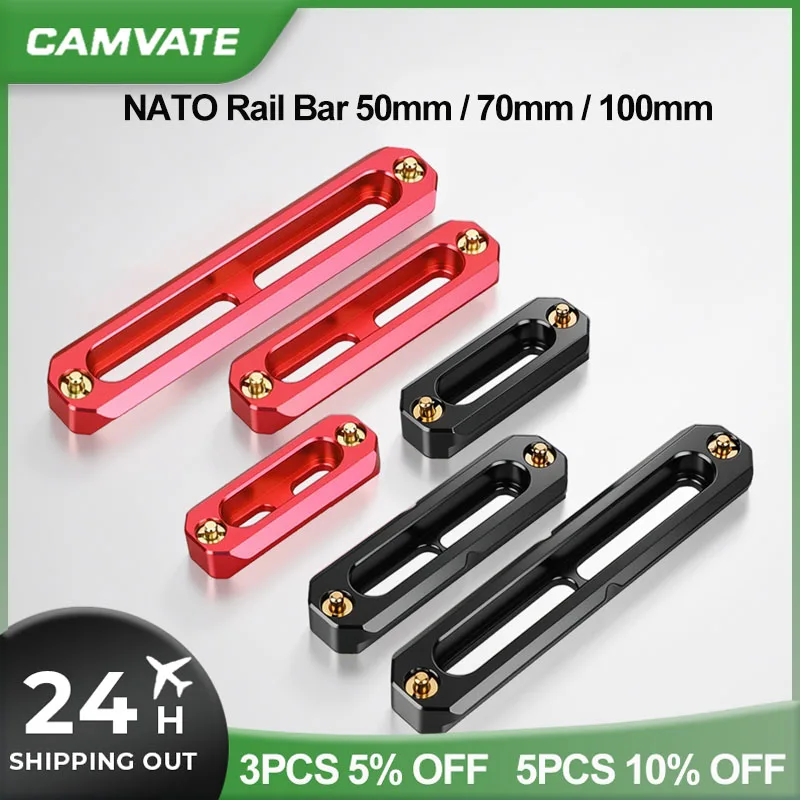 CAMVATE Standard NATO Rail Quick Release Bar With Anti-fall Spring Pins ...