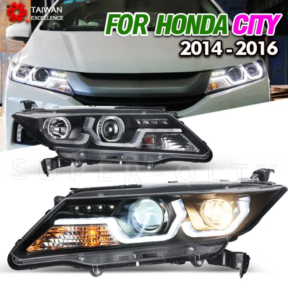 2-PCS-Eange-Eye-Car-Headlights-For-Honda-CITY-2014-2016-DRL-Day-Run ...