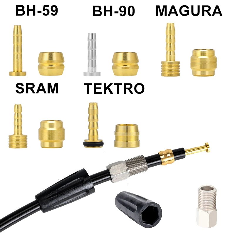 Mtb Bicycle Hydraulic Disc Brake Oil Needle Olive Head Connect Inserts For Shimano Bh90 Bh59 ...