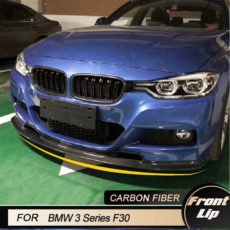 Carbon-Fiber-Front-Bumper-Lip-Spoiler-for-BMW-3-Sereis-F30-F35-M-Sport ...