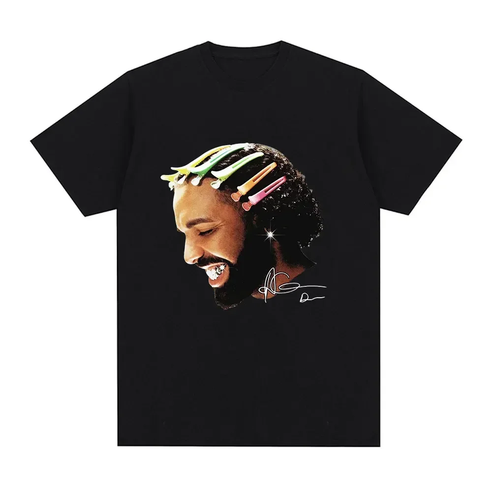 Rapper Drake for All The Dogs Pattern T-shirt Women's Hip Hop Fashion T ...