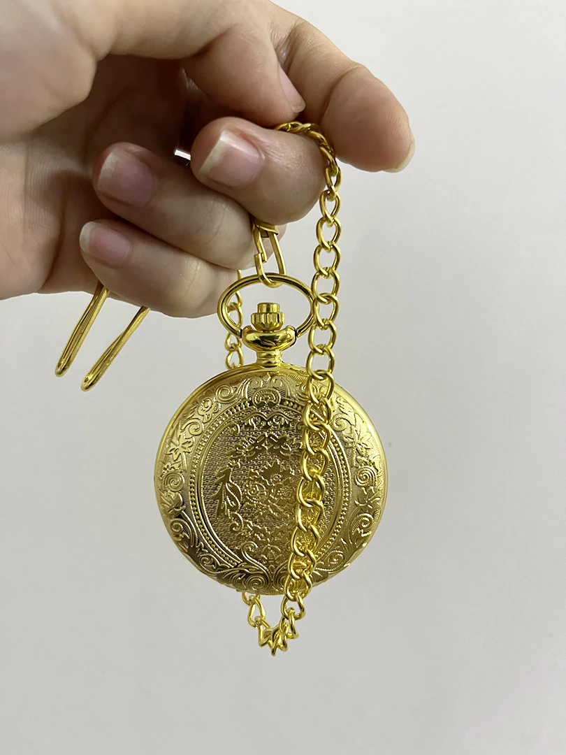 Reloj-de-bolsillo-de-cuarzo-tallado-en-oro-Vintage-para-hombre-caja ...
