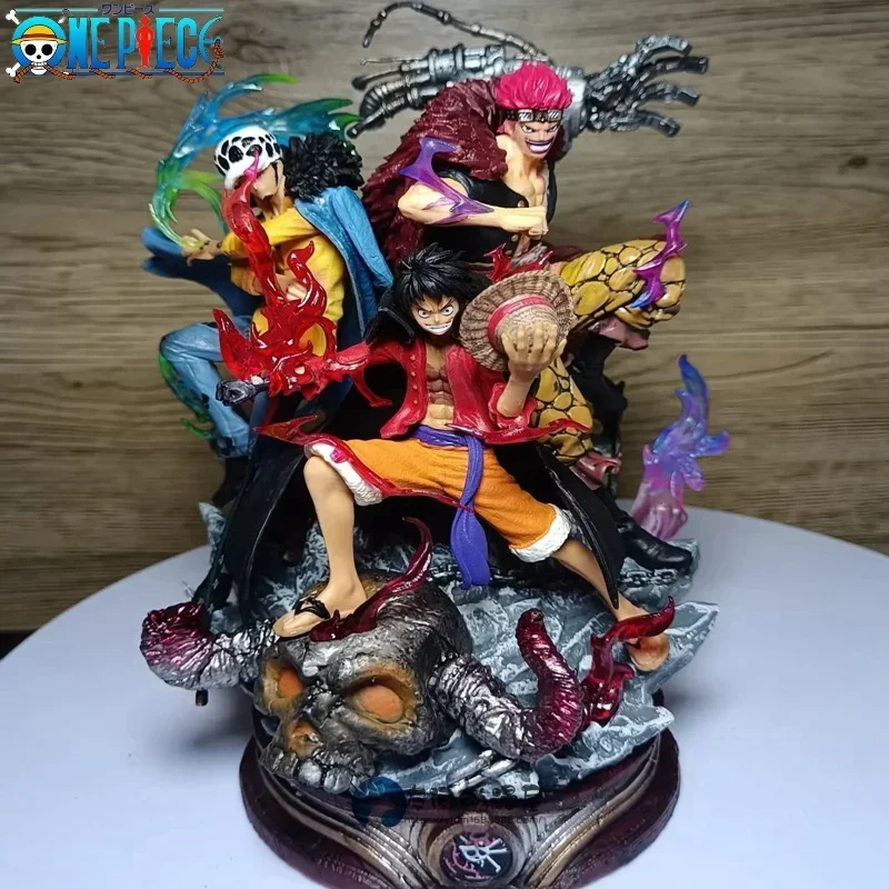 One-Piece-Figurine-Three-Captain-Anime-Figure-Law-Luffy-Action-22cm-Pvc ...