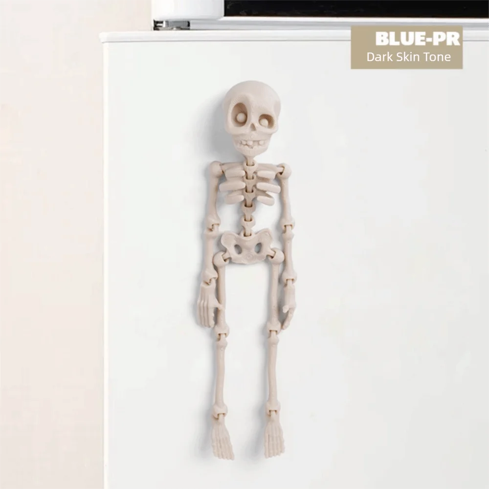 3D Skeleton Refrigerator Magnets Movable Joints Poseable Skull Fridge ...