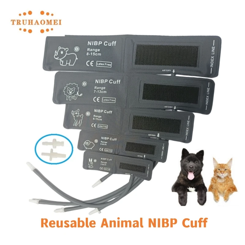 Durable Animal NIBP Cuff Reusable Veterinary Blood Pressure Cuff Single ...