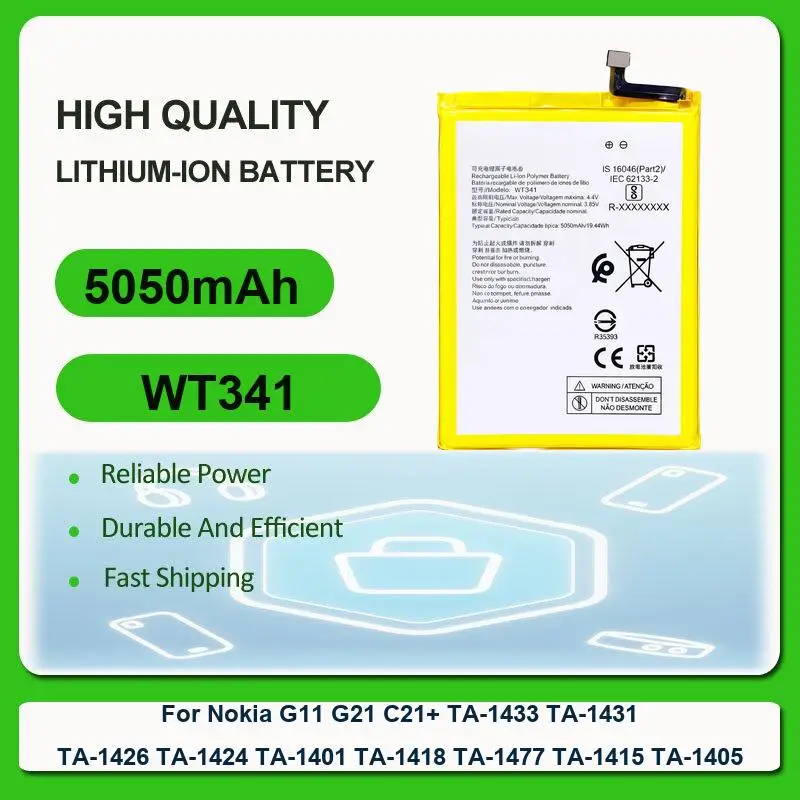 Phone Battery For Nokia G11 G21 C21+ TA-1433 TA-1431 TA-1426 TA-1424 TA ...