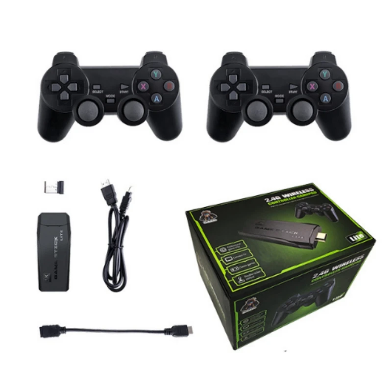 M8 Video Game Box Gaming 2.4G Double Wireless Controller Game Stick 4K ...