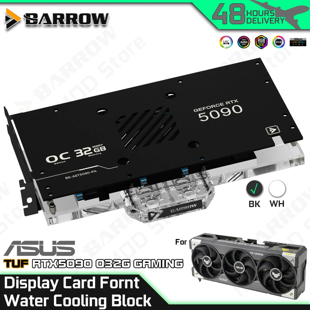 Barrow Display Card Water Cooling Block for ASUS TUF RTX 5090 O32G ...