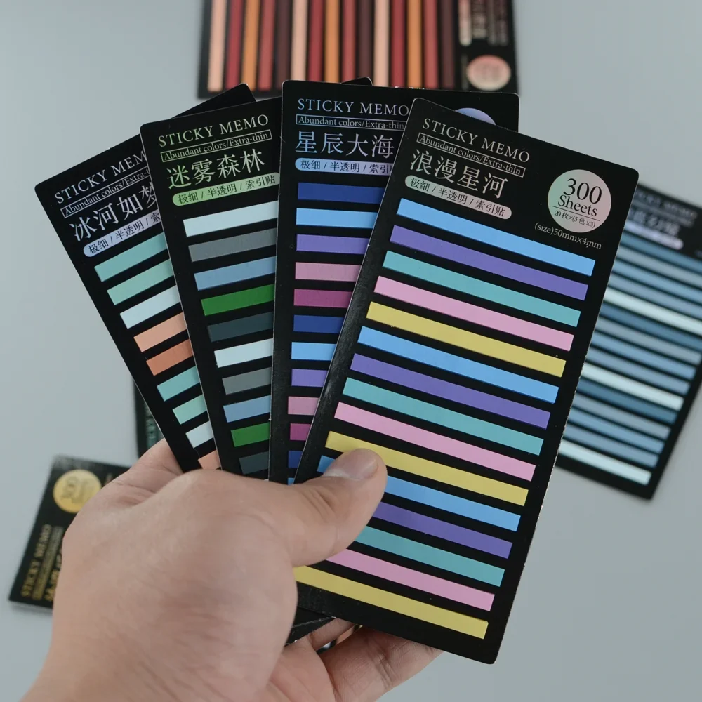 300-colored-transparent-stickers-with-self-adhesive-annotations-reading ...