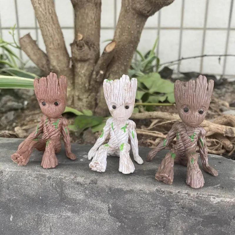 5-6Cm Tree Man Groot Guardians of The Galaxy Marvel Avengers Anime Mini ...