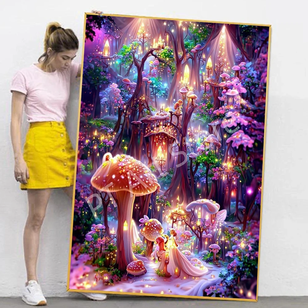 Fantasy-World-Princess-Rose-Castle-Poster-Prints-For-Girls-Bedroom-Home ...