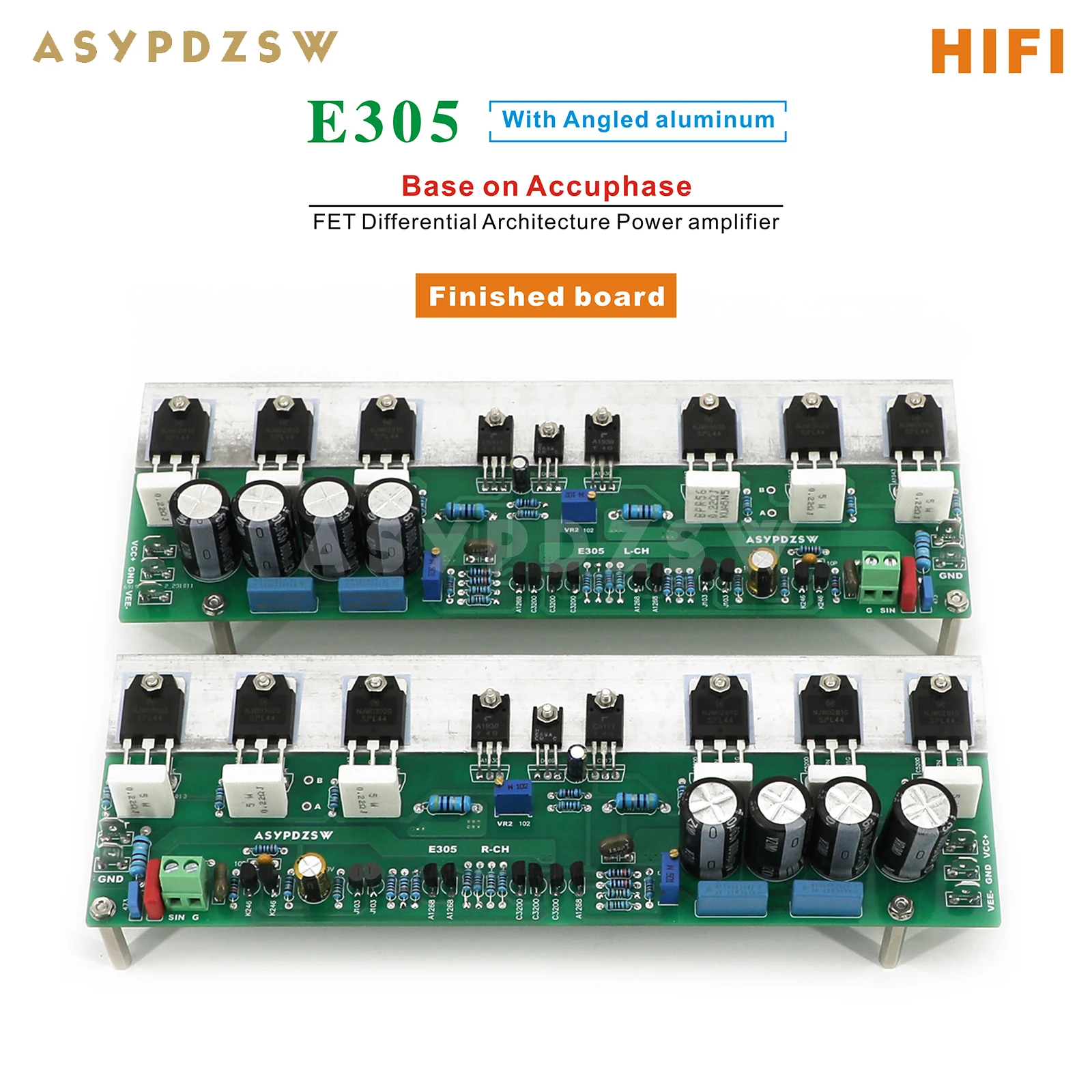 HIFI Stereo E305 FET Differential Architecture Power amplifier DIY Kit ...