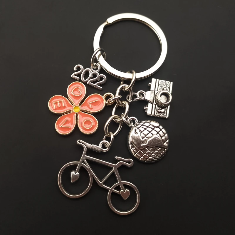 2022 new bicycle keychain leisure sports keychain traveler silhouette ...