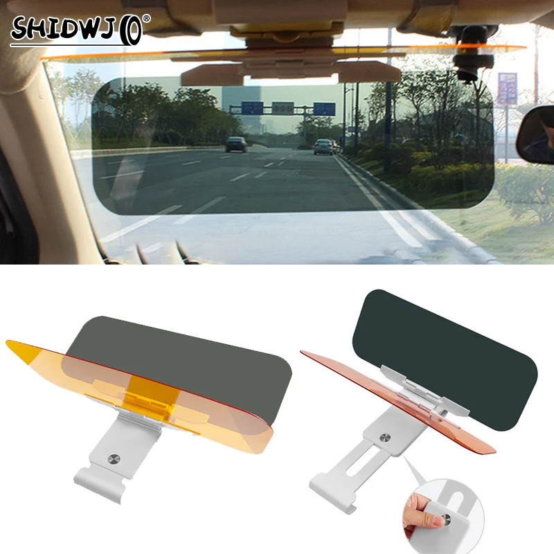 2 In 1 Car Sun Visor Polarized Sunshade Plate Clear Anti-Dazzle Car Day ...