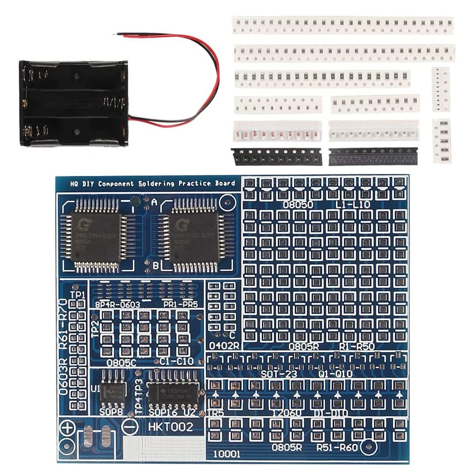 SMD-Component-Welding-Practice-Board-DIY-Kit-Skill-Training-Board-Led ...