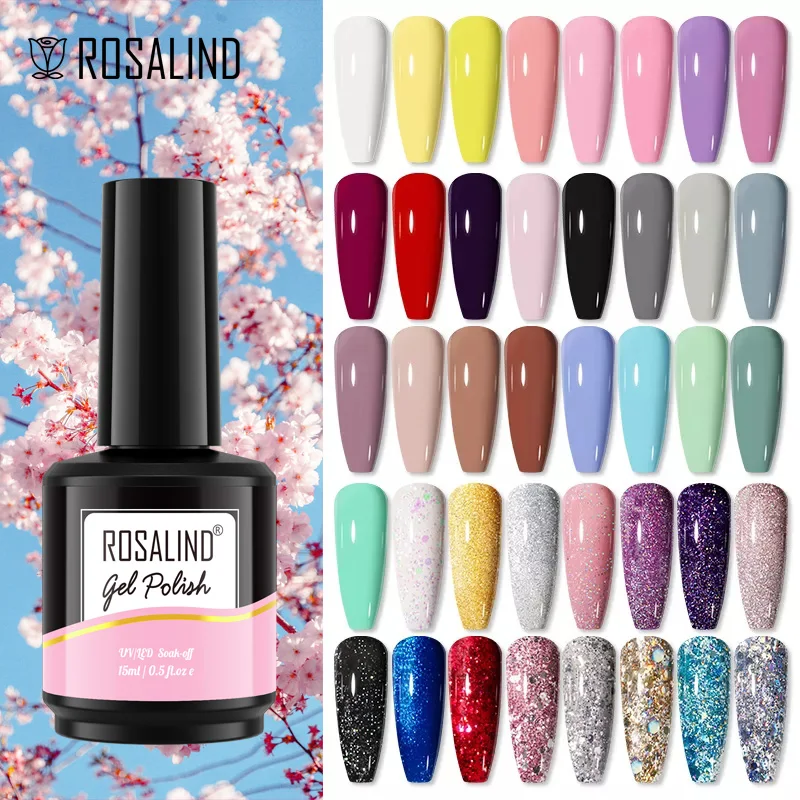 ROSALIND-Gel-Nail-Polish-40-Colors-Semi-Permanent-Manicure-Nail-Art-Gel ...