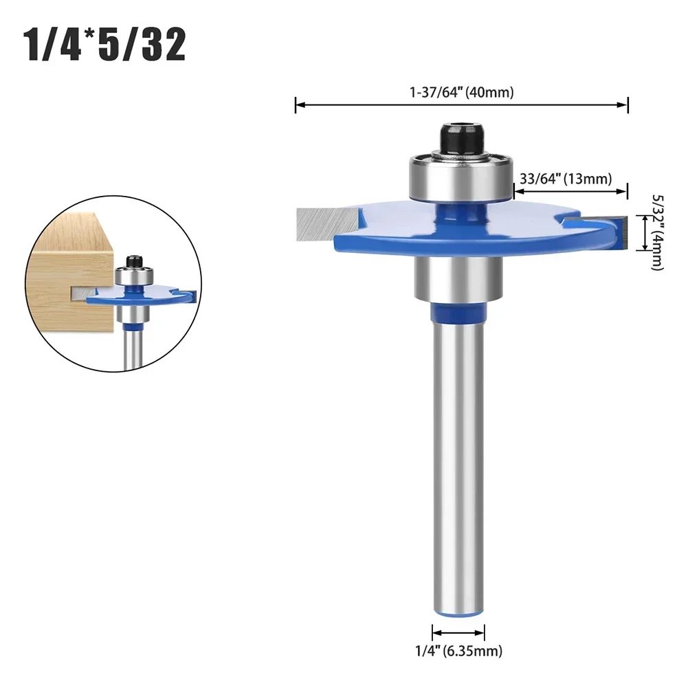 1PC-T-Sloting-Router-Bit-With-Bearing-Wood-Slot-Milling-Cutter-1-4-1-2 ...
