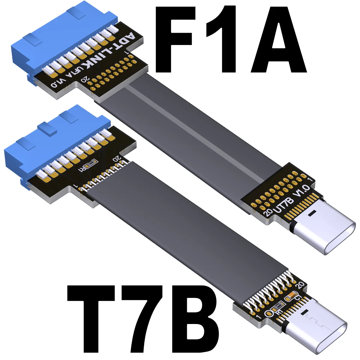 USB-3-0-Type-C-Female-Socket-To-Internal-19Pin-Type-E-Male-Flat ...