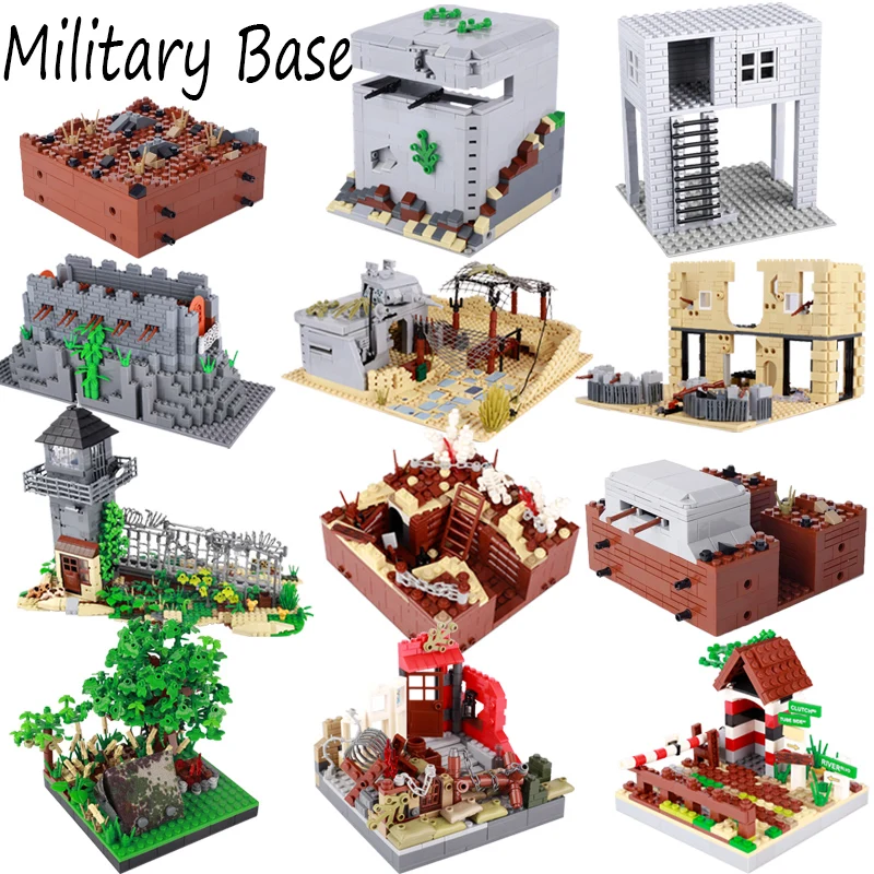 WW2-Military-Base-Series-Building-Blocks-Army-Soldier-Figures-Trench ...