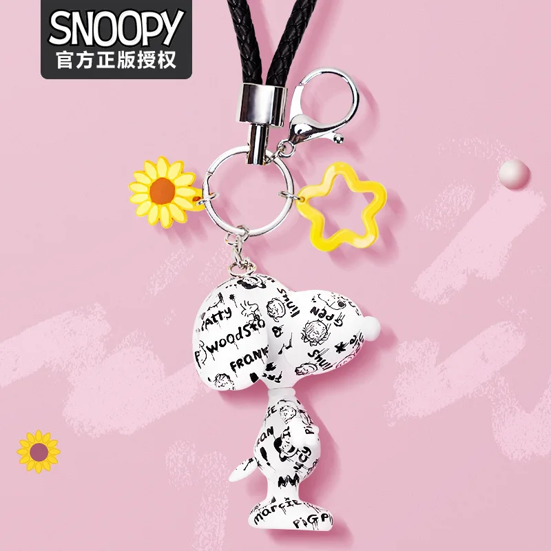 Brand-Snoopy-Keychain-Cute-Graffiti-Snoopy-Couple-Schoolbag-Pendant ...