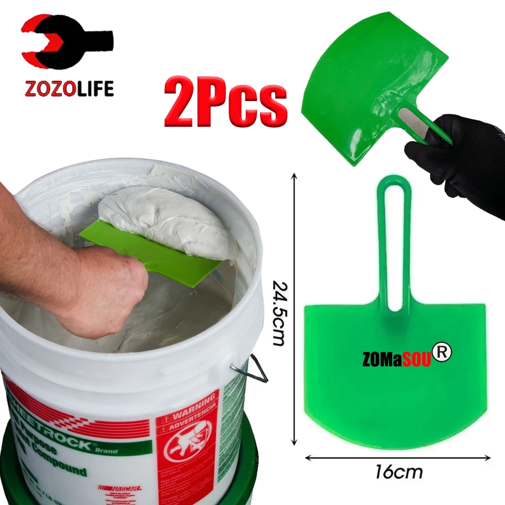 1-2Pcs-Curved-Bucket-Scoop-Putty-Knife-Scraper-Spackle-Paint-Drywall ...