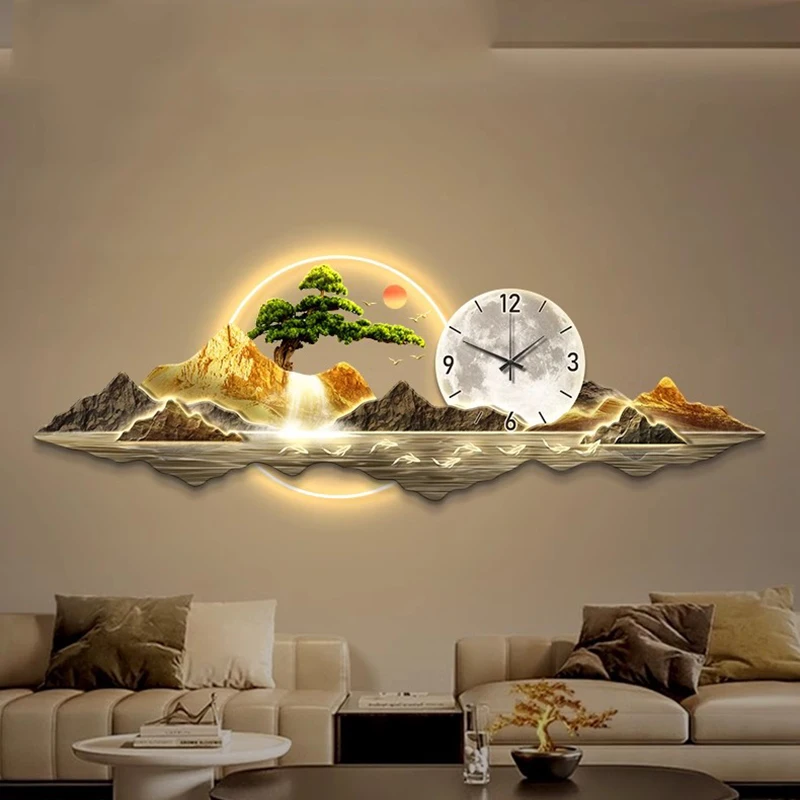 Art-Mural-Wall-Clocks-Luxury-Restaurant-Nordic-Minimalist-Design-Silent ...