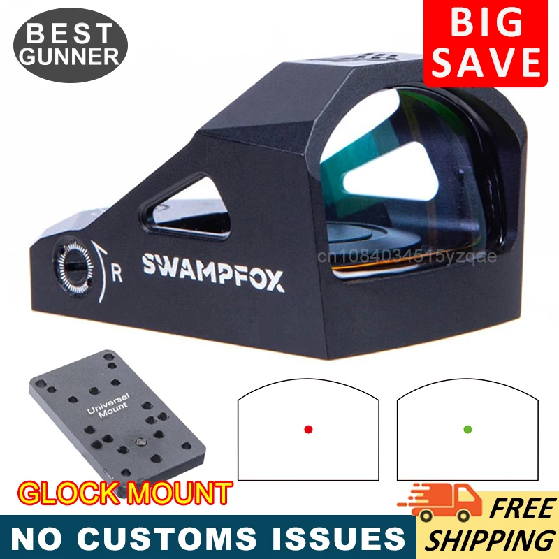 Swampfox-Liberty-1x22mm-Compact-Red-Dot-Sight-3MOA-Pistol-Handgun-RMR ...