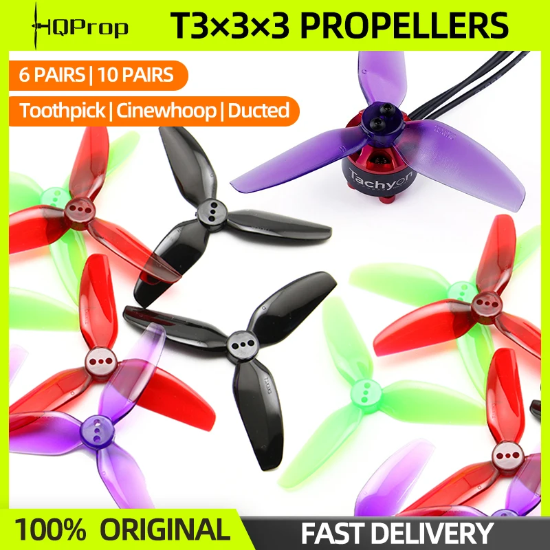 6-10Pairs-HQProp-T3X3X3-Propeller-3030-3-Blade-PC-Props-For-RC-FPV ...