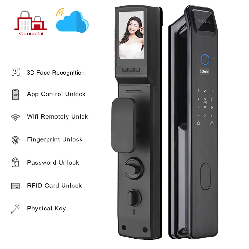 3D Facial Recognition App WIFI Password Fingerprint Card Portable ...