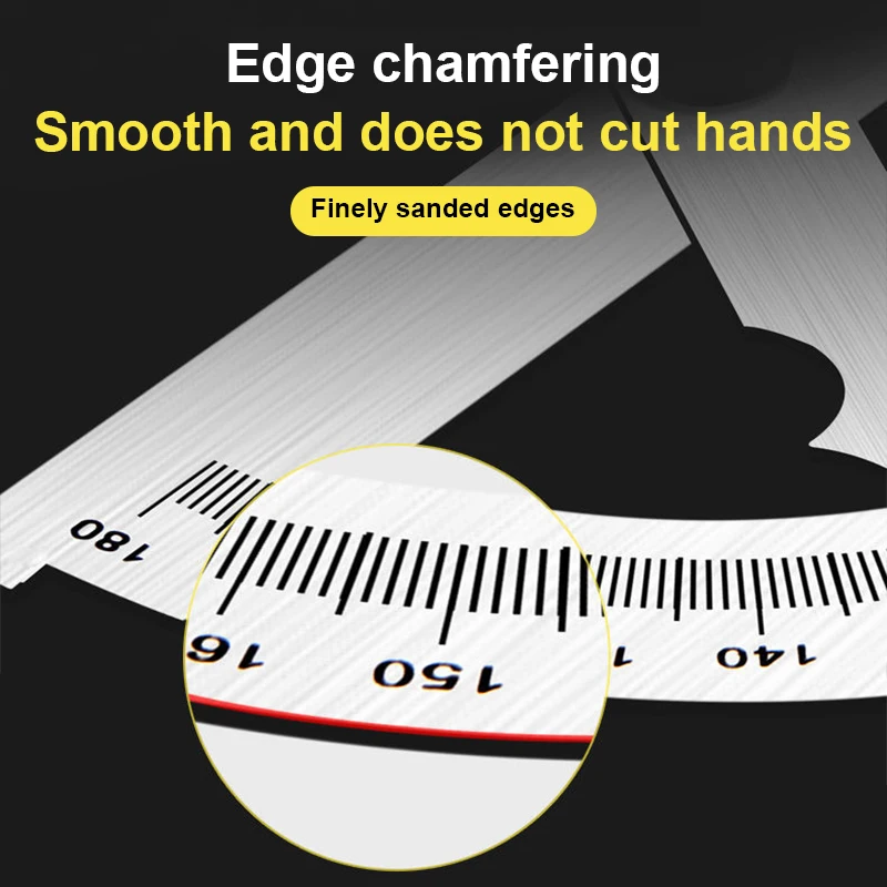 180 Degree Protractor Metal Angle Finder Goniometer Stainless Steel ...