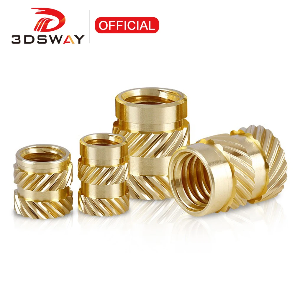 Heat-Set-Threaded-Insert-Nut-M3-M4-M5-Hot-Melt-Knurled-Brass-Inserts ...