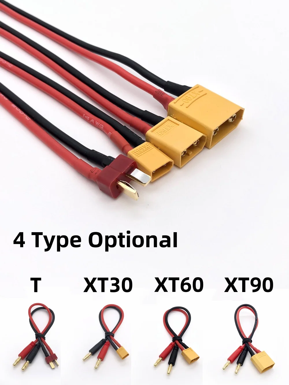 YSIDO-22cm-T-XT30-XT60-XT90-Plug-Charge-Lead-to-4-0mm-Banana-Plugs ...